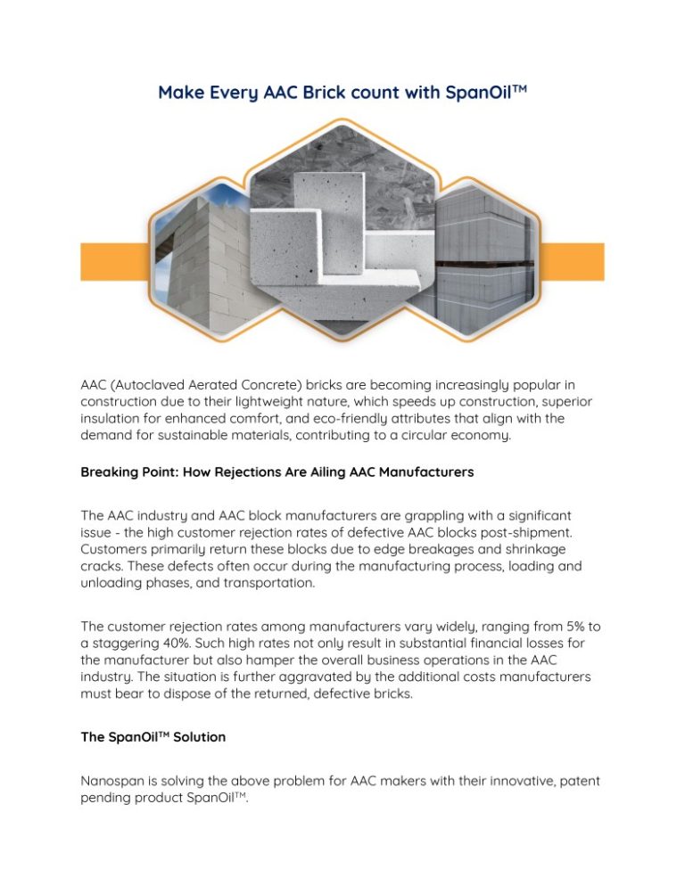 Spanoil as a Solution for AAC Blocks – Nanospan
